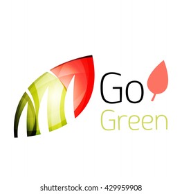 Go Green Nature Concept Vector Logo Stock Vector (Royalty Free ...