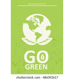 Go Green Poster Campaign Stock Vector (Royalty Free) 486392542