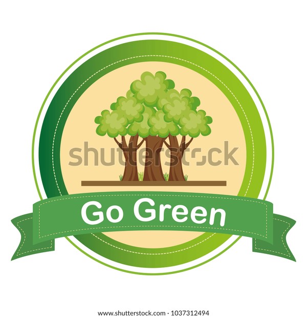 Go Green Tree Plant Stock Vector (Royalty Free) 1037312494 | Shutterstock