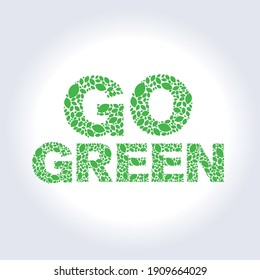Go Green Vector Logo Design Illustration Stock Vector (Royalty Free ...