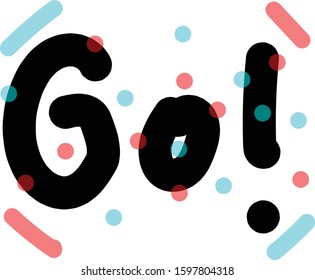 Go Handwriting Draw Design Calligraphy Stock Vector (Royalty Free ...