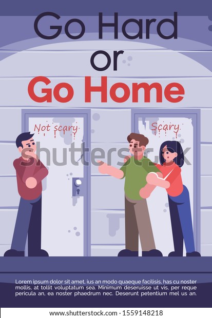 Go Hard Go Home Brochure Template Stock Vector (Royalty Free ...