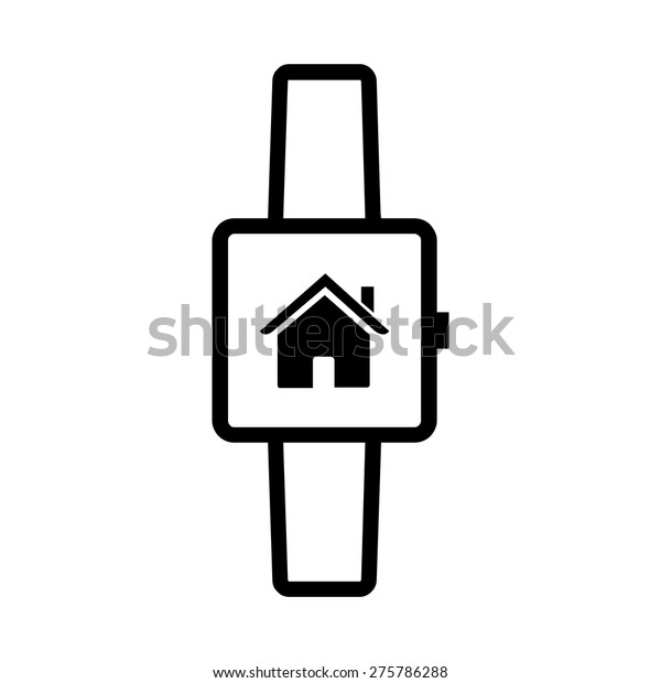 Go Home Icon On Smart Watch Stock Vector (Royalty Free) 275786288 ...