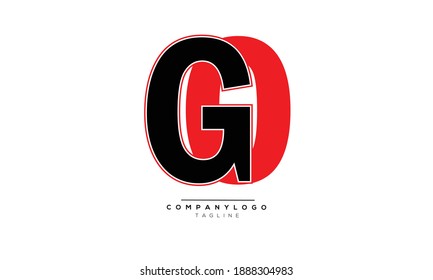 Go Icon Monogram Letter Text Alphabet Stock Vector (Royalty Free ...