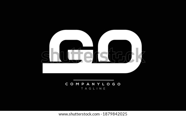 Go Icon Monogram Letter Text Alphabet Stock Vector (Royalty Free ...