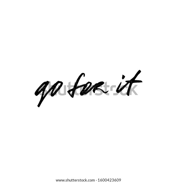 Go Ink Hand Lettering Modern Brush Stock Vector (Royalty Free ...