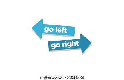 Go Left Right Arrows Opposite Directions 스톡 벡터(로열티 프리) 1452163406 ...