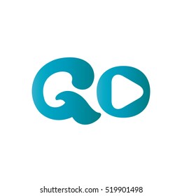 Go Logo Play Icon Design Blue Stock Vector (Royalty Free) 519901498