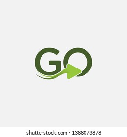 Go Logo Vector Designs Green Colour: vector de stock (libre de regalías ...