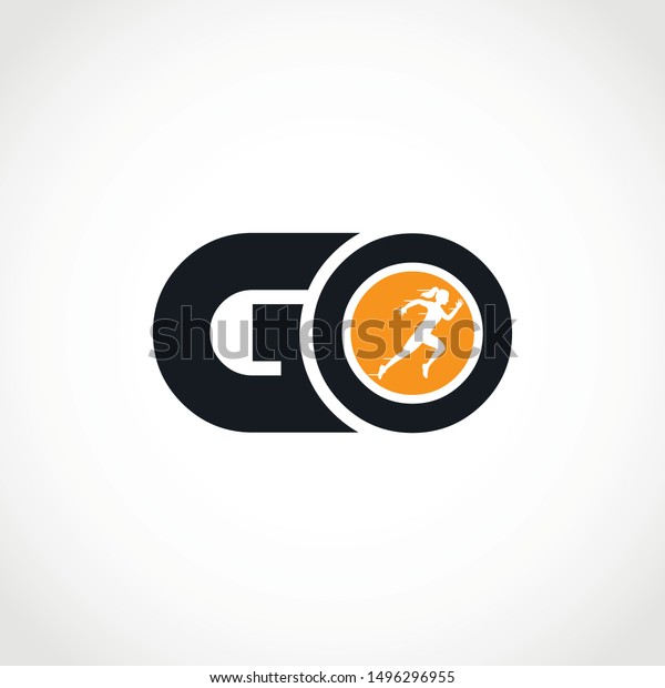 GO logo vector. Uppercase lettering logo GO illustration.