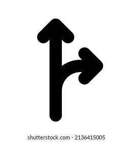 Go Right Arrow Icon Black Color Stock Vector (Royalty Free) 2136415005 ...