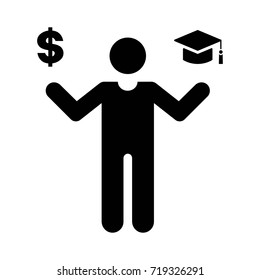 Go School Go Work Money Vs Stock Vector (Royalty Free) 719326291 ...