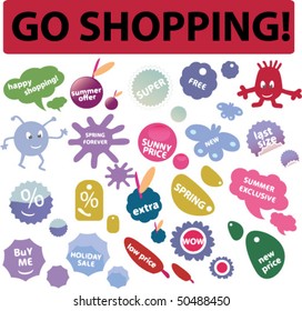 Go Shopping Signs Vector Stock Vector (Royalty Free) 50774629 ...