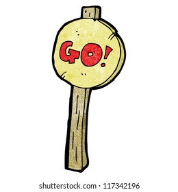 Go Sign Cartoon Stock Vector (Royalty Free) 117342196 | Shutterstock
