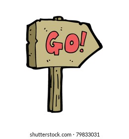 Go Sign Cartoon Stock Vector (Royalty Free) 79833031 | Shutterstock
