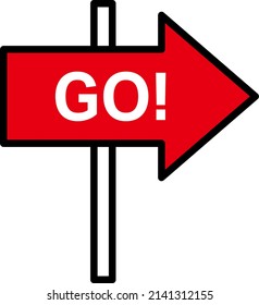 Go Sign Isolated Vector Illustration Stock Vector (Royalty Free ...