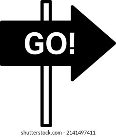 Go Sign Isolated Vector Illustration Stock Vector (Royalty Free ...