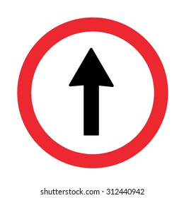 Go Straight Traffic Icons Stock Vector (Royalty Free) 312440942 ...