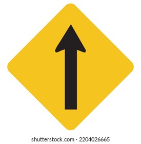Go Straight Traffic Vector Sign Stock Vector (Royalty Free) 2204026665 ...