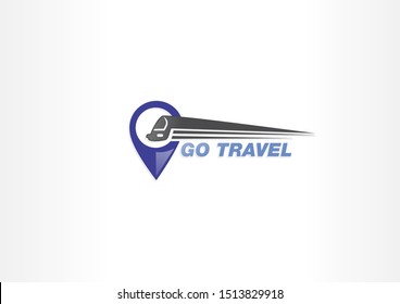 Go Travel Logo Train Shape Design Stock Vector (Royalty Free ...