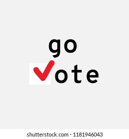 Go Vote Voting Concept Elections Symbols Stock Vector (Royalty Free ...