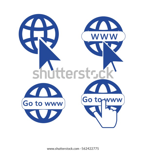 Go Web Icons Dark Blue Stock Vector (Royalty Free) 562422775 | Shutterstock