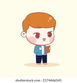 Go Work Cute Cartoon Illustration Hand Stock Vector (Royalty Free ...
