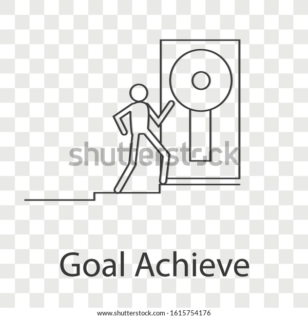 Goal Achieve On Transparency Background Creative Stock Vector (Royalty ...
