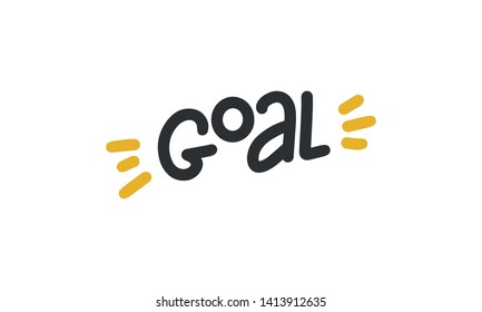 Goal Handwritten Vector Lettering Unique Hand Stock Vector (Royalty ...