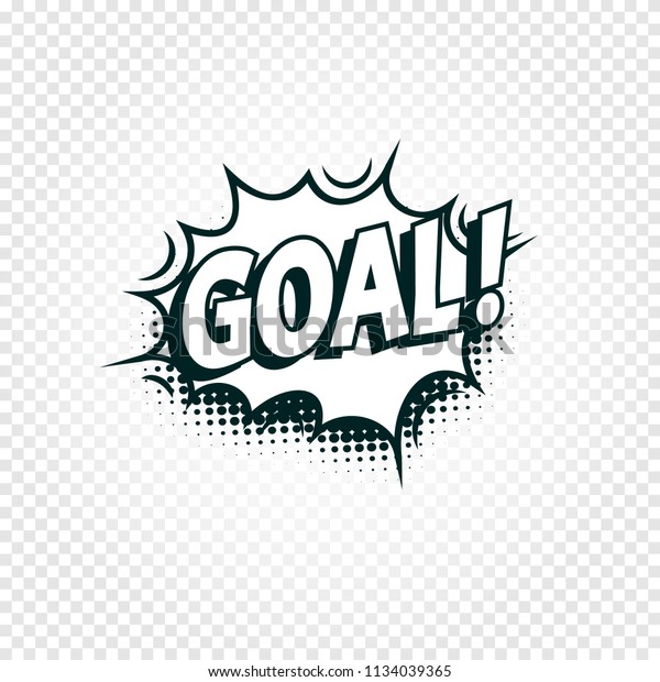 Goal Icon Comics Cloud Halftone Shadow Stock Vector (Royalty Free ...