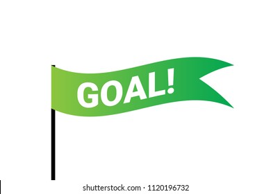 Goal Lettering Text Flags Isolated On Stock Vector (Royalty Free ...