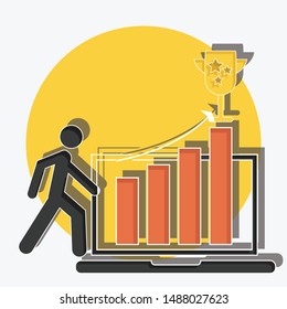 Goal Seeking Behavior Concept On White Stock Vector (Royalty Free ...