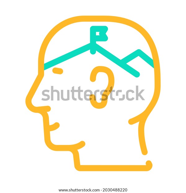 Goal Setting Color Icon Vector Goal Stock Vector (Royalty Free ...