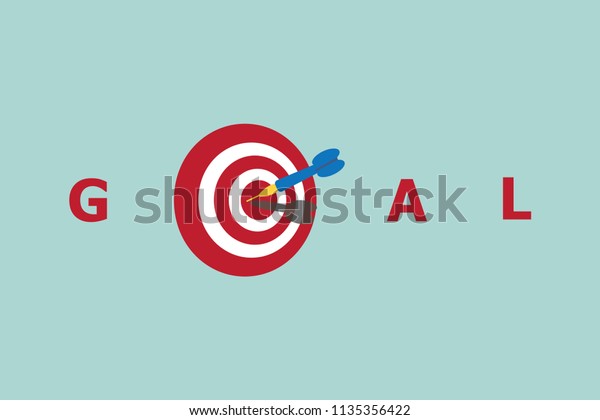 Goal Setting Concept Dart Board Stock Vector (Royalty Free) 1135356422