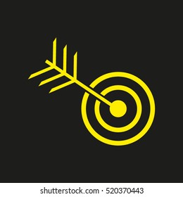 Goal Target Hit Vector Icon Eps10 Stock Vector (Royalty Free) 520370443 ...