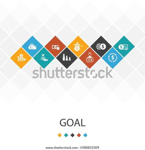 Goal Trendy Ui Template Infographics Concept Stock Vector (Royalty Free ...