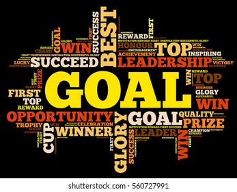 Goal Word Cloud Collage Business Concept Stock Vector (Royalty Free ...