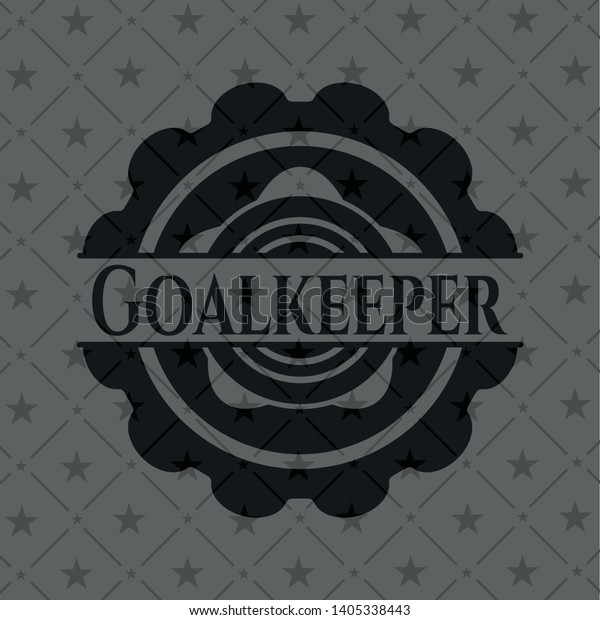 Goalkeeper Dark Icon Emblem Vector Illustration Stock Vector (Royalty ...