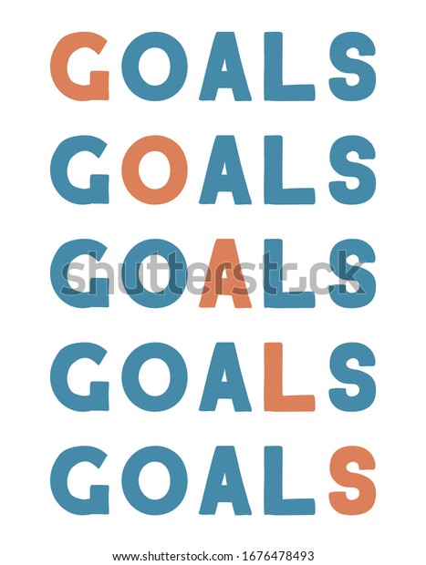 Goals Colorful Isolated Vector Saying Stock Vector (Royalty Free ...