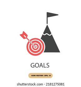 Goals Icons Symbol Vector Elements Infographic Stock Vector (Royalty ...