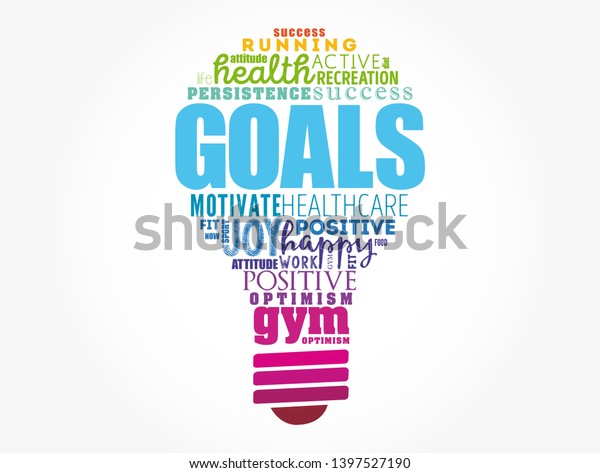 Goals Light Bulb Word Cloud Collage Stock Vector (Royalty Free ...