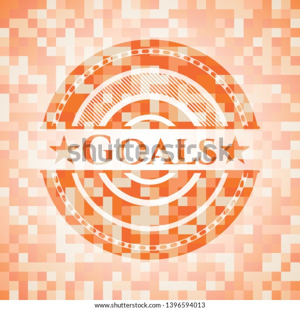 Goals Orange Tile Background Illustration Square: vector de stock ...