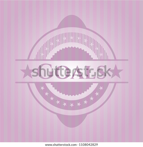 Goals Realistic Pink Emblem Stock Vector (Royalty Free) 1108042829 ...