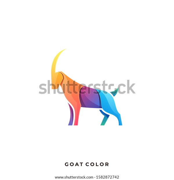 Goat Abstract Illustration Vector Template Suitable Stock Vector ...