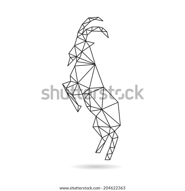 Goat Abstract Isolated On White Backgrounds Stock Vector (Royalty Free ...