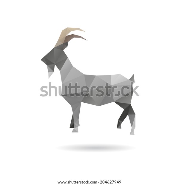 Goat Abstract Isolated On White Backgrounds Stock Vector (Royalty Free ...