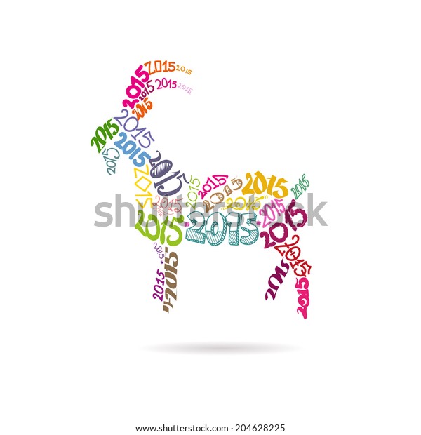 Goat Abstract Isolated On White Backgrounds Stock Vector (Royalty Free ...