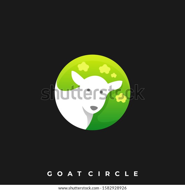 Goat Circle Illustration Vector Template Suitable Stock Vector (Royalty ...