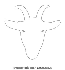 Goat Face Outline Vector Icon Eps Stock Vector (Royalty Free ...