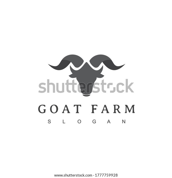 Goat Farm Logo Design Template Stock Vector (Royalty Free) 1777759928 ...